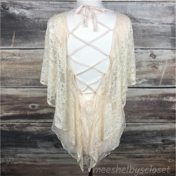 A'Reve | Tops | Areve Lace Sheer Poncho Top | Poshmark